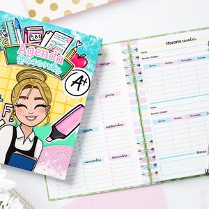 Agenda Docente 2025-2026 Editable, Teacher Planner 2025 Imprimible A5 ...