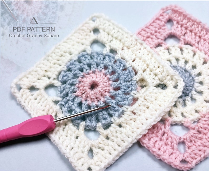 Crochet Granny Square Pattern Granny Square Written Pattern - Etsy