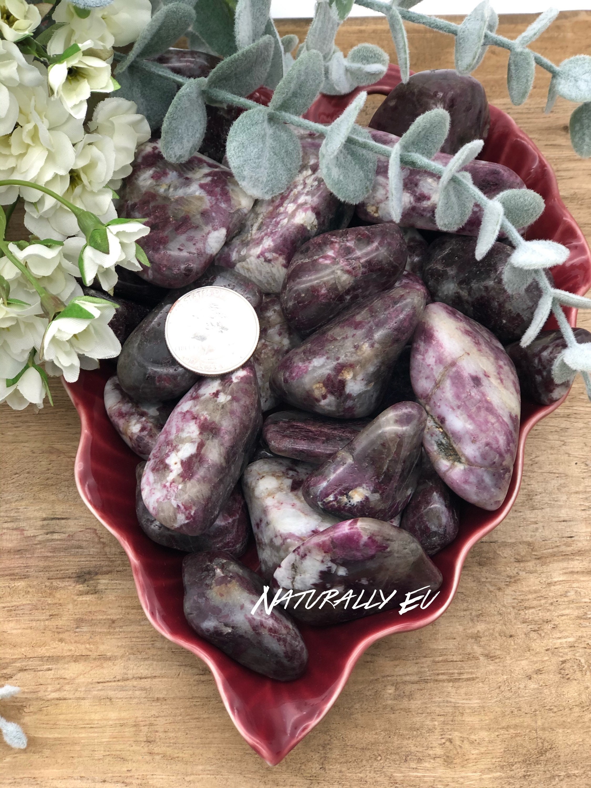 Tumbled Siberite Rubellite Purple Tourmaline Gemstone Crystals | Etsy