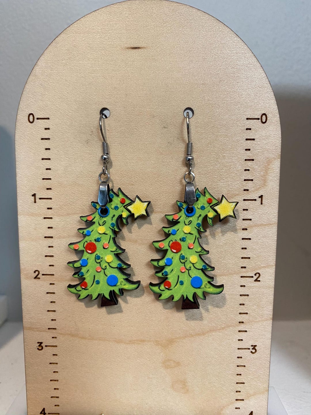 Whimsy Tree Earrings, Sublimated Earrings, Lightweight, Winter ...