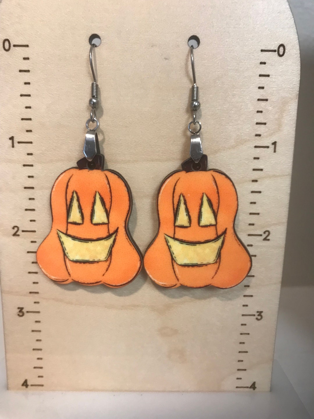 Happy Lumpy Pumpkin Earrings, Sublimated, Lightweight, Orange Pumpkin ...