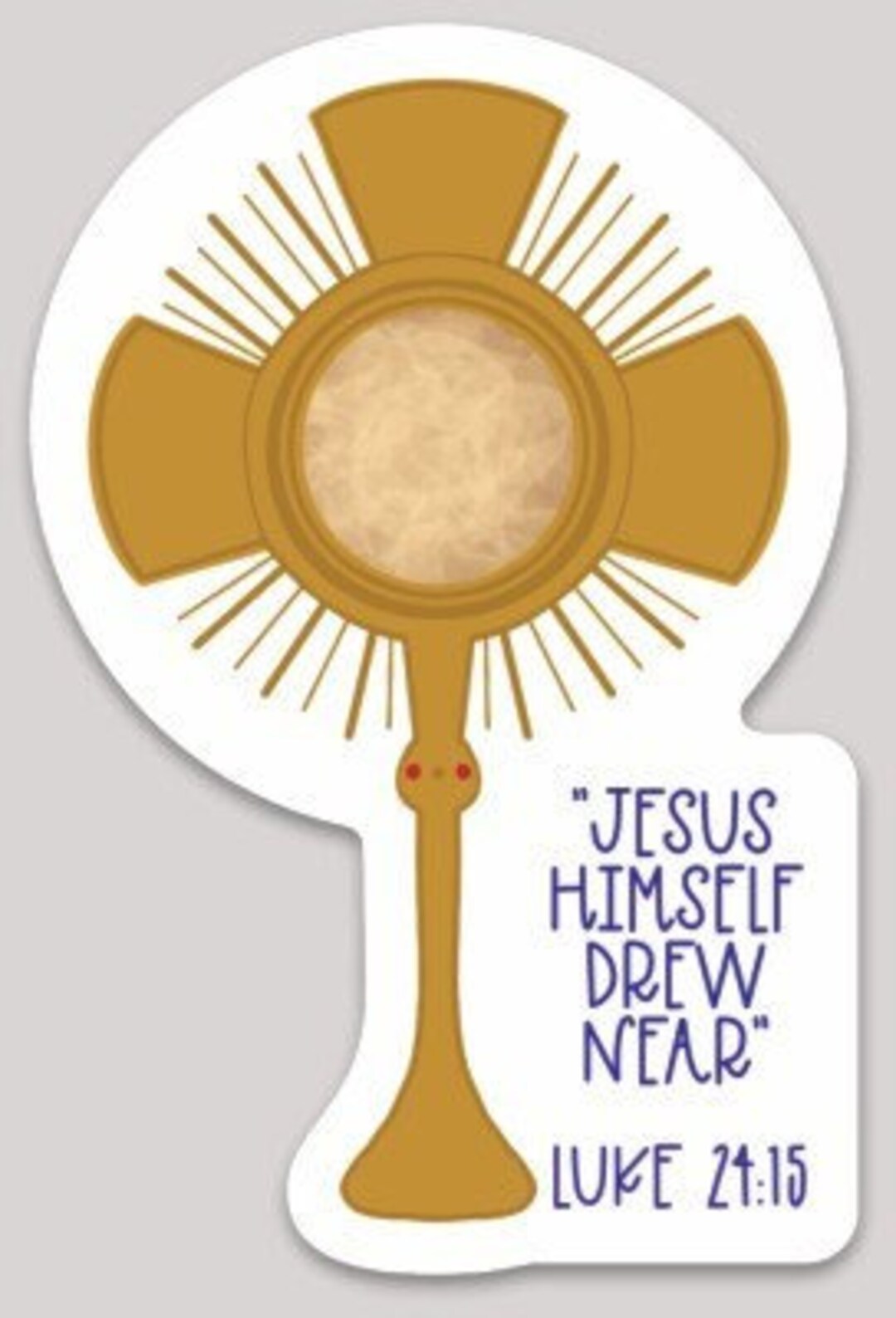 Jesus Himself Drew Near Sticker - Etsy