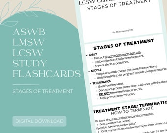 MSW/LCSW Exam Flashcards - Treatment Bundle | ASWB Exam Study Material ...
