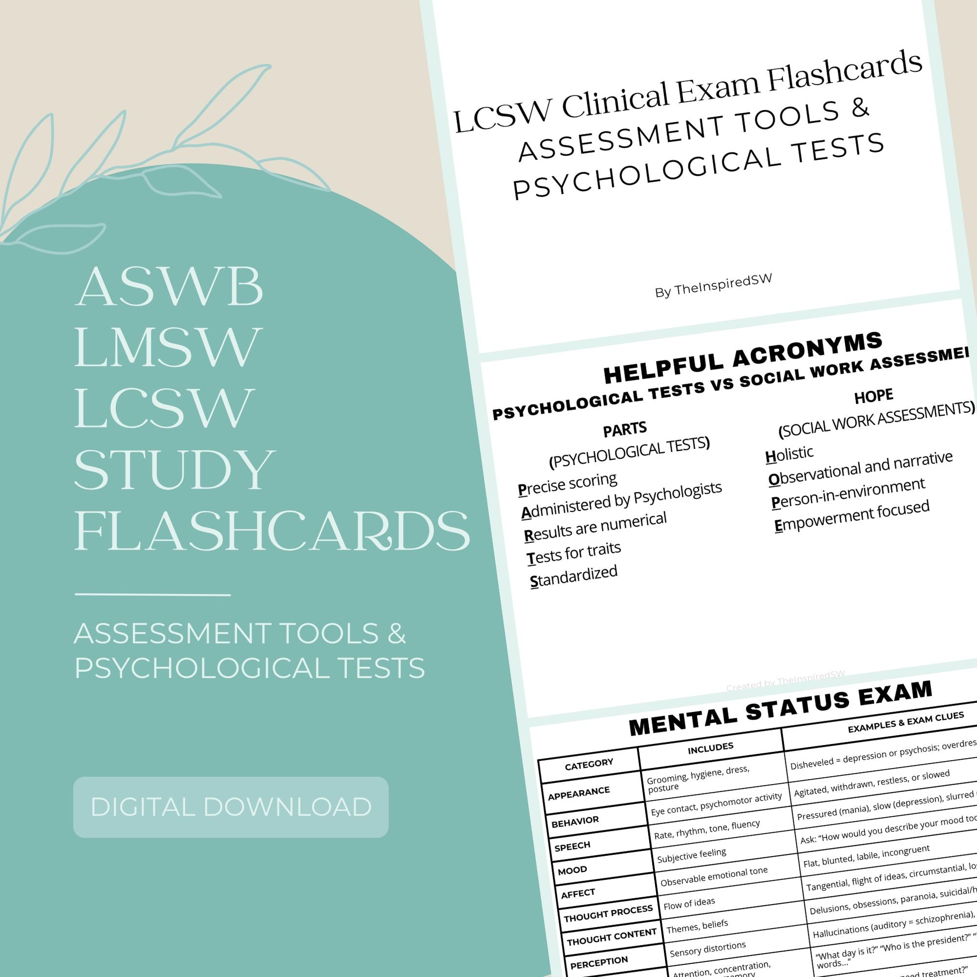 LCSW Exam Study Flashcards PDF | Social Work Licensing Prep (aswb ...