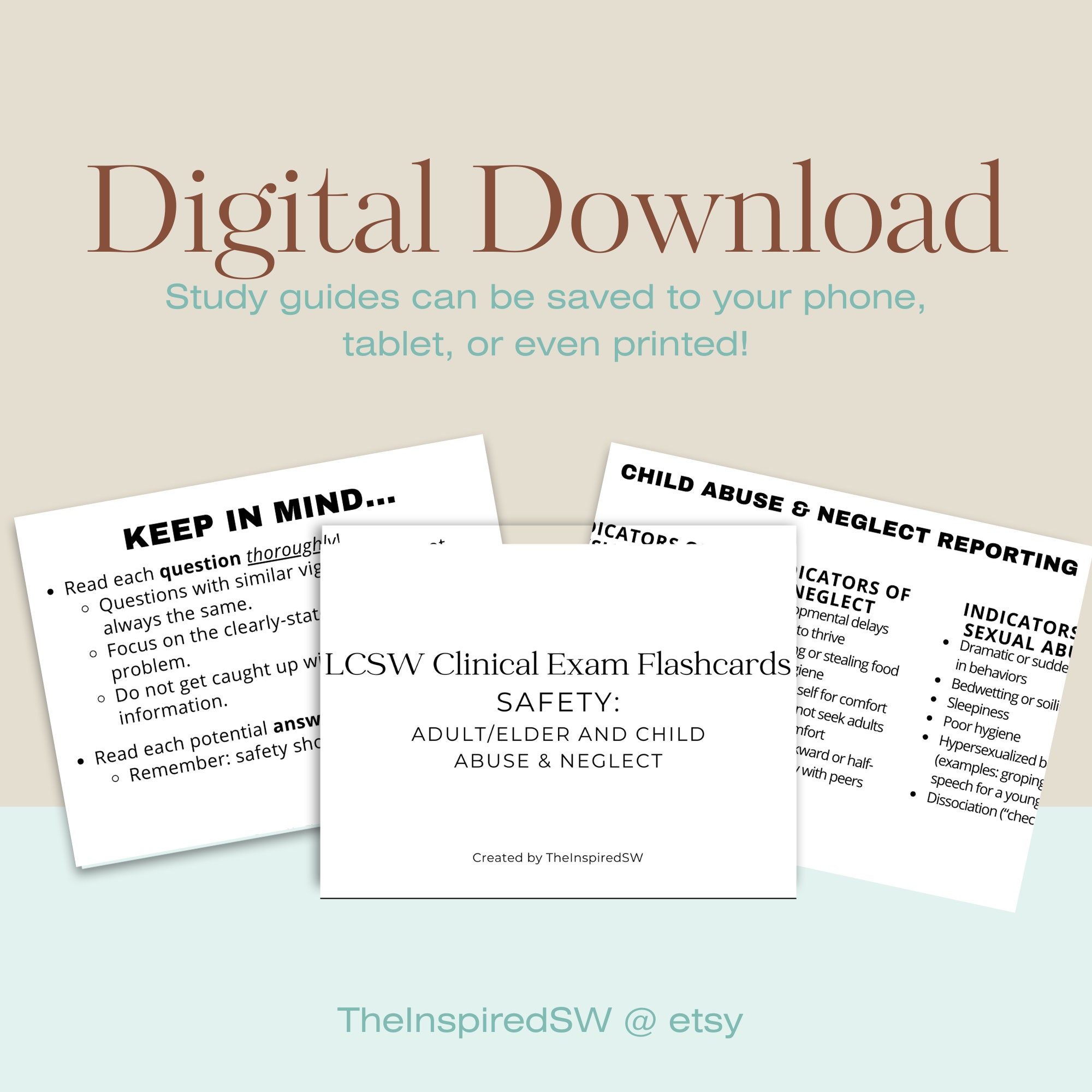 LMSW/LCSW Exam Flashcards Safety Abuse ASWB Exam Study Material ...