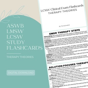 LMSW/LCSW Exam Flashcards - Therapy Theories | ASWB Exam Study Material ...