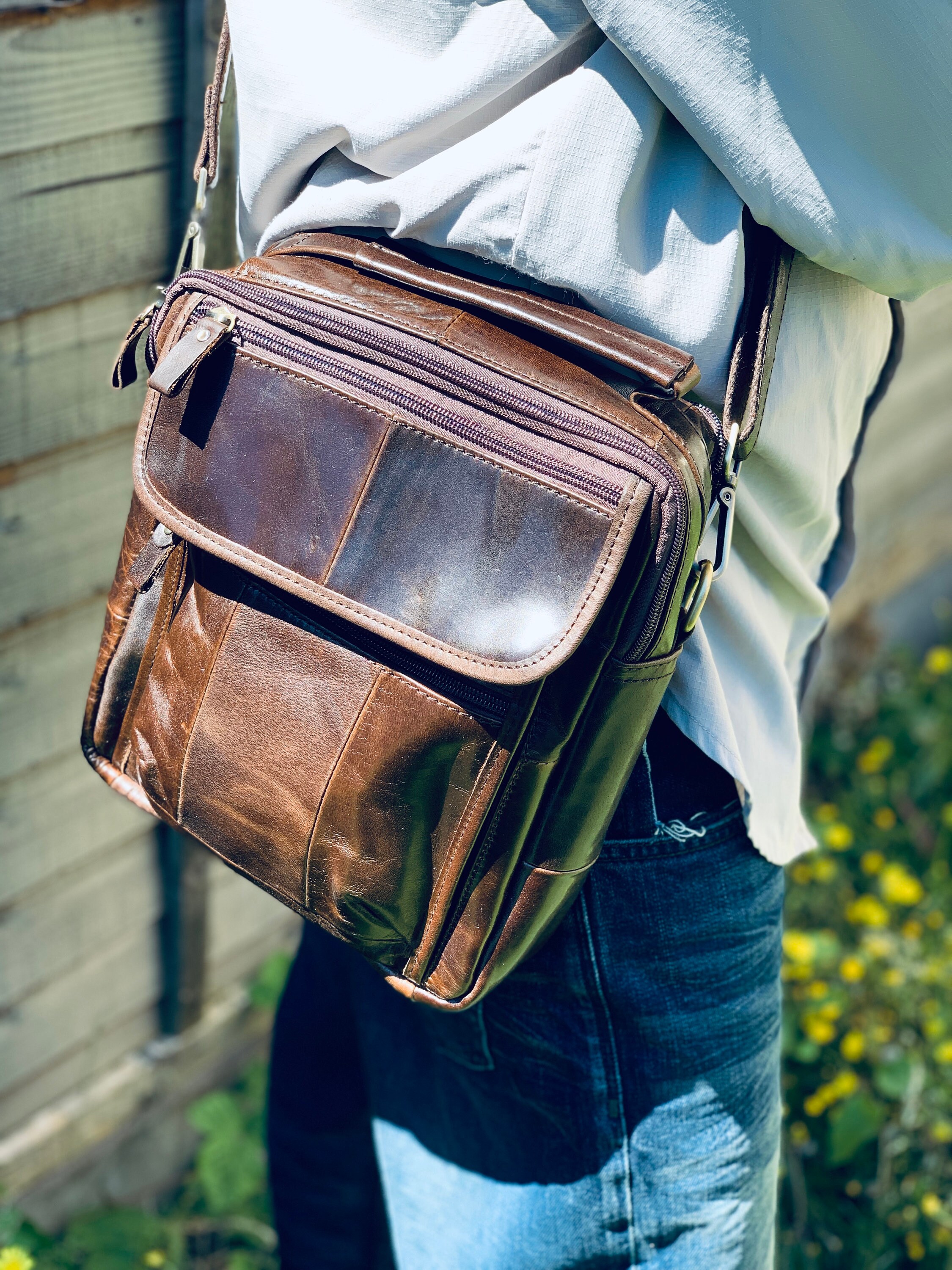 Men's Leather Bag Leather Satchel mens leather messenger | Etsy
