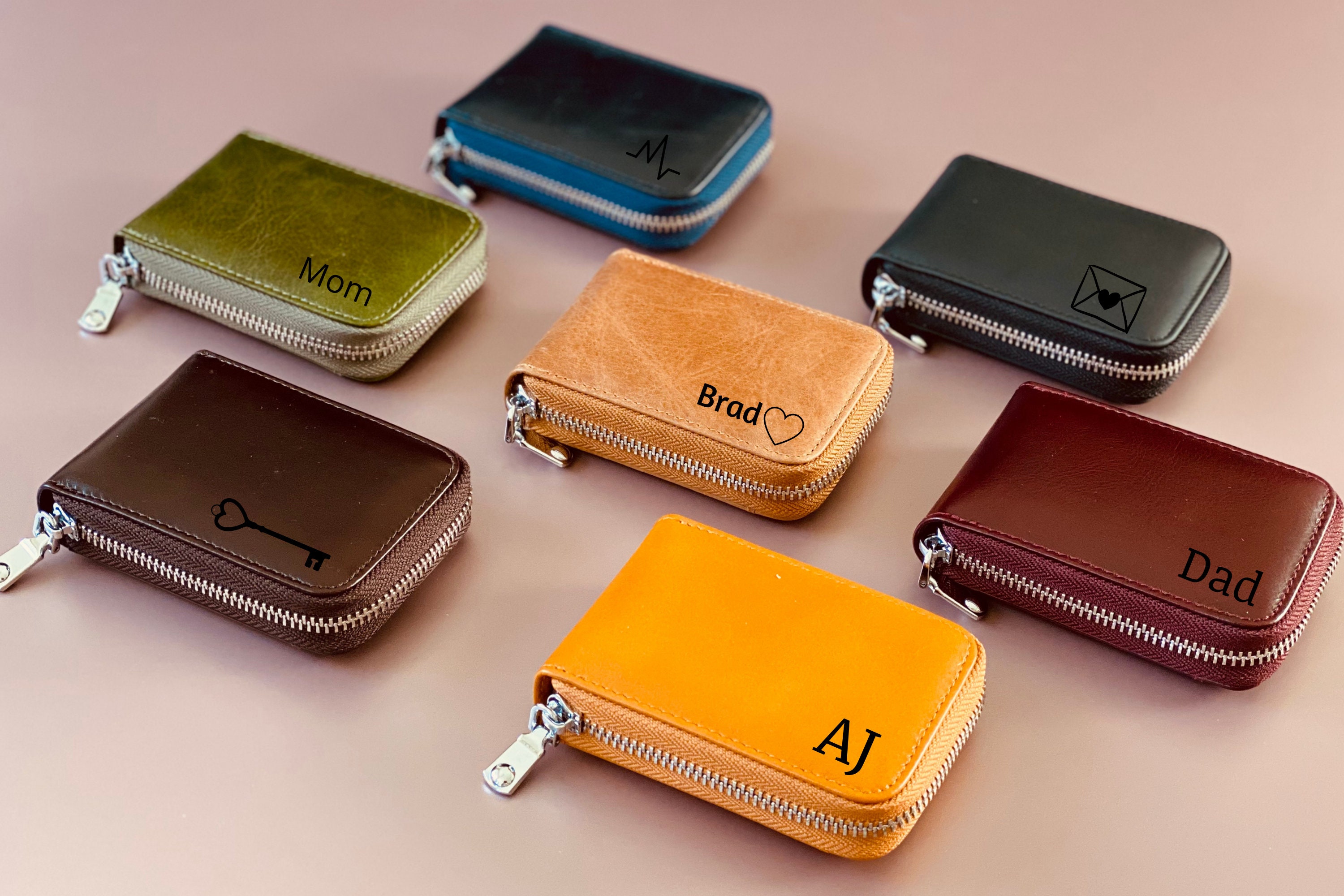 Personalized Leather Card Holder Handmade Personalised | Etsy