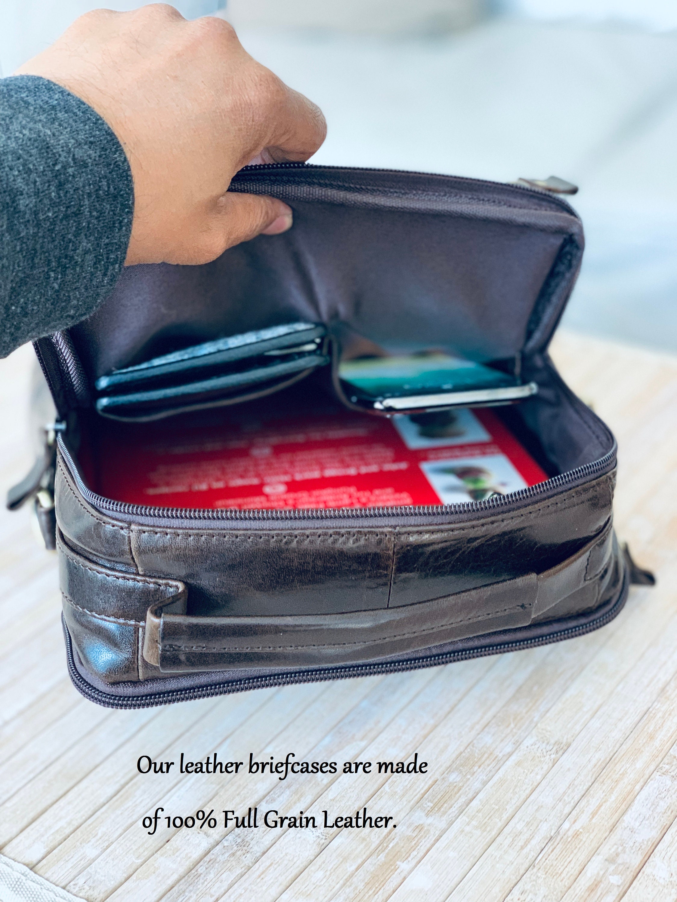 Men's Leather Bag Leather Satchel mens leather messenger | Etsy