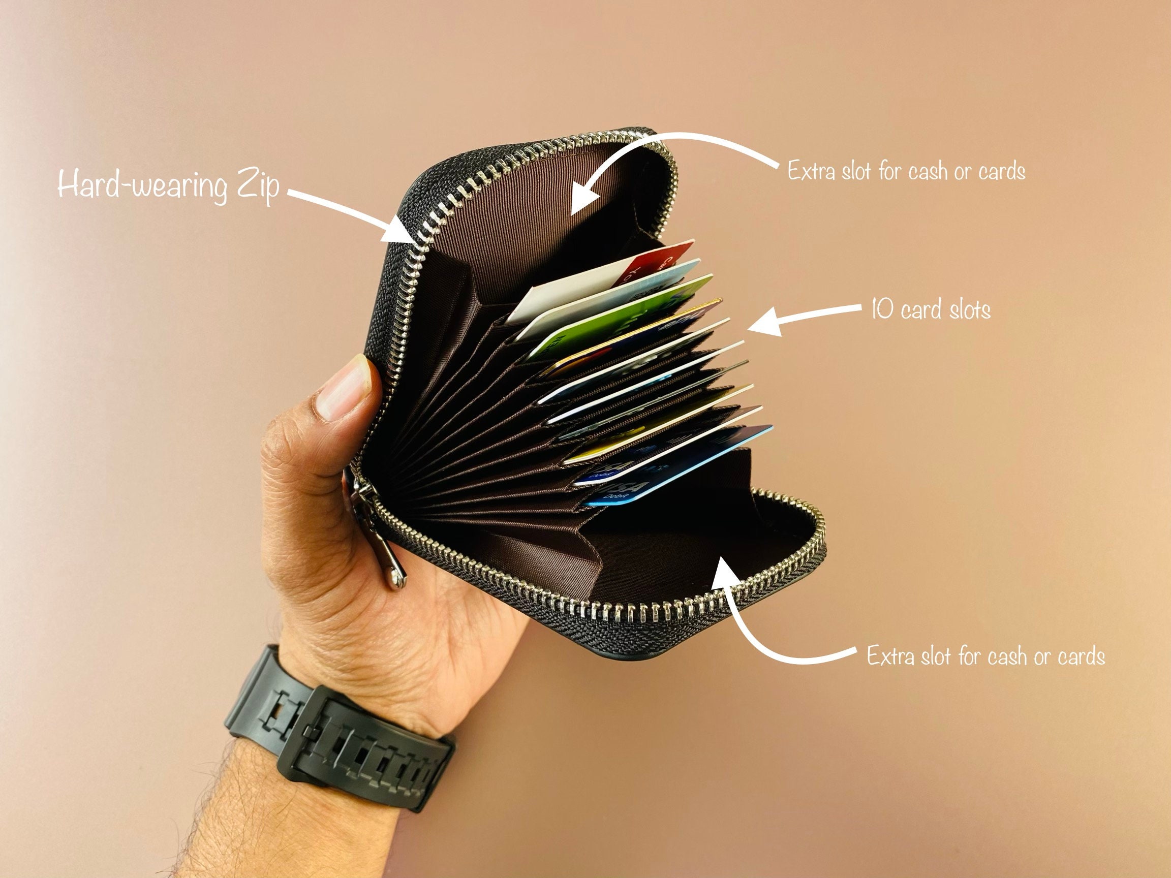 Personalized Leather Card Holder Handmade Personalised | Etsy