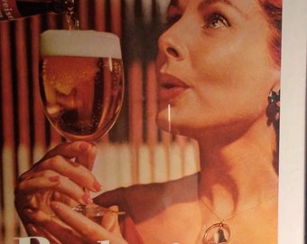 Vintage Budweiser 1990s Advertising Poster Sexy Pinup Model - Etsy