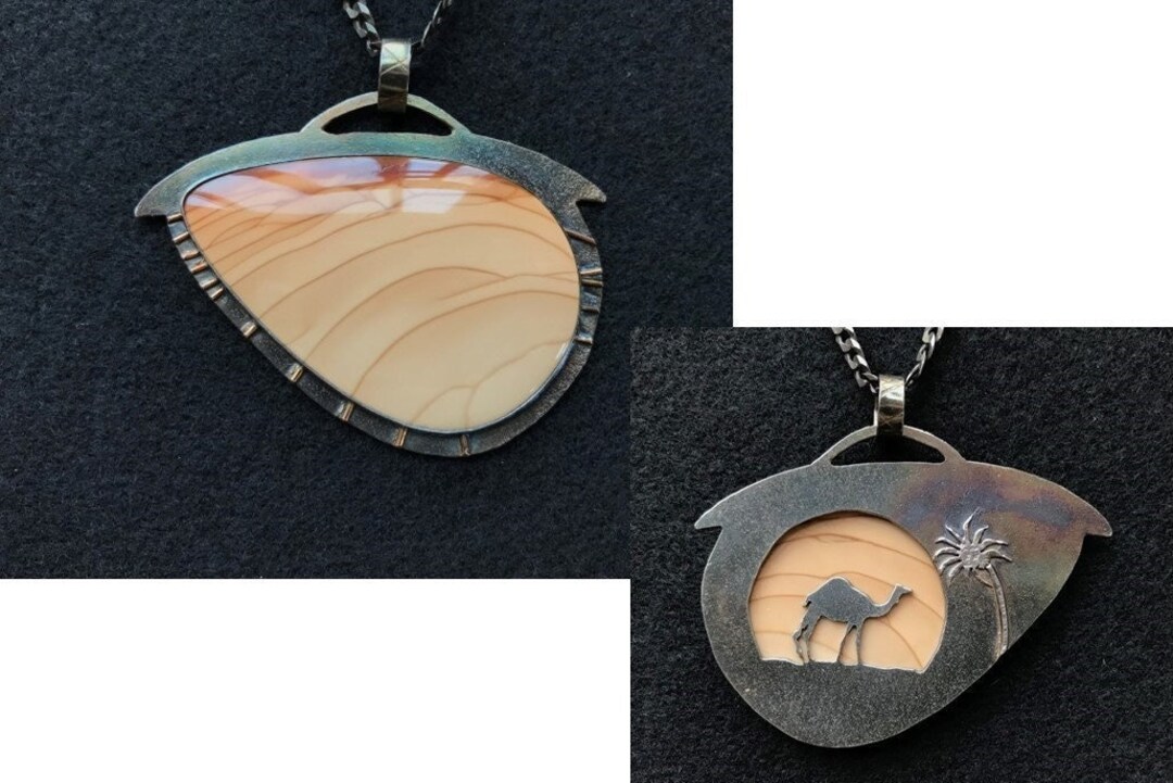 SANDY One-of-a-kind, Reversible Silver and 14k Gold Necklace Displays ...