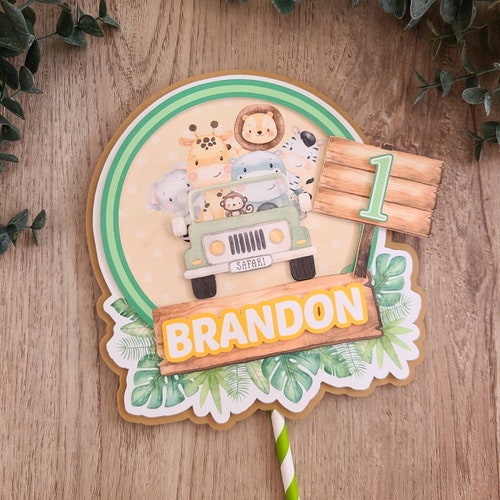 Safari Cake Topper Set - Etsy