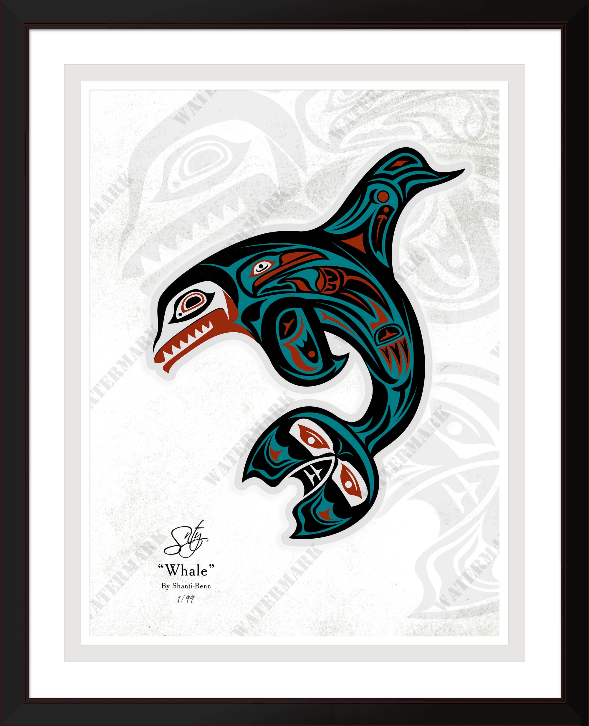 Native Whale Art Print Ltd Edition - Etsy