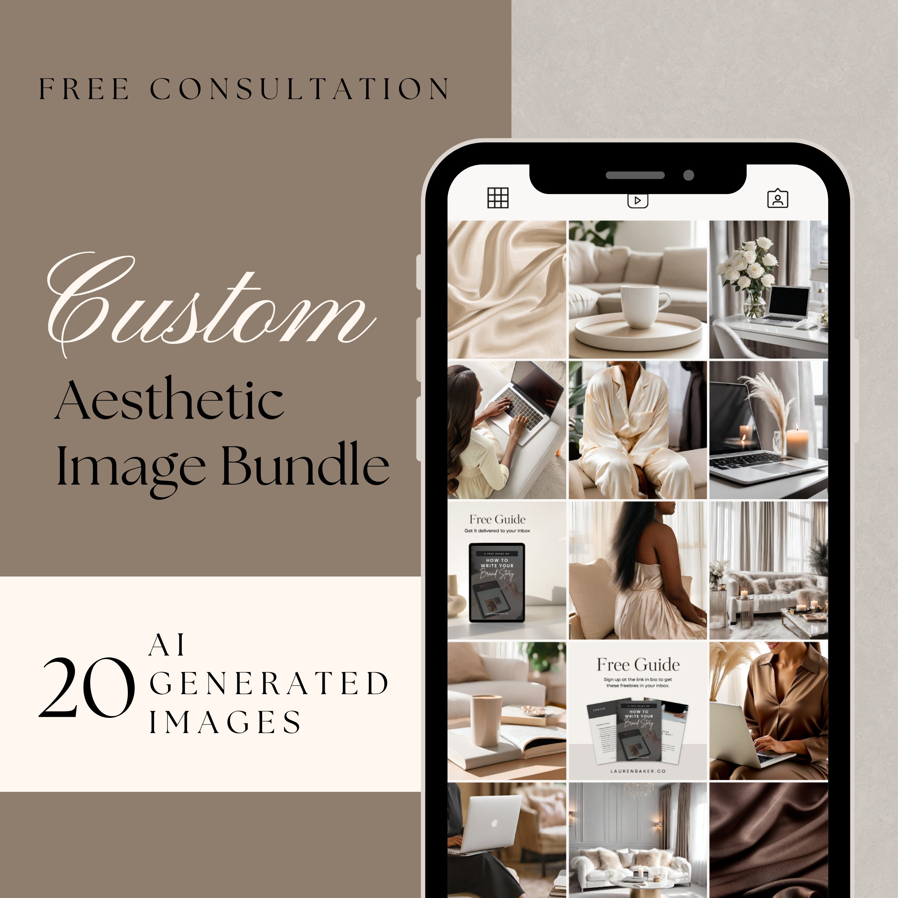 20 Custom Ai-generated Brand Aesthetic Photos | FREE Consultation - Etsy