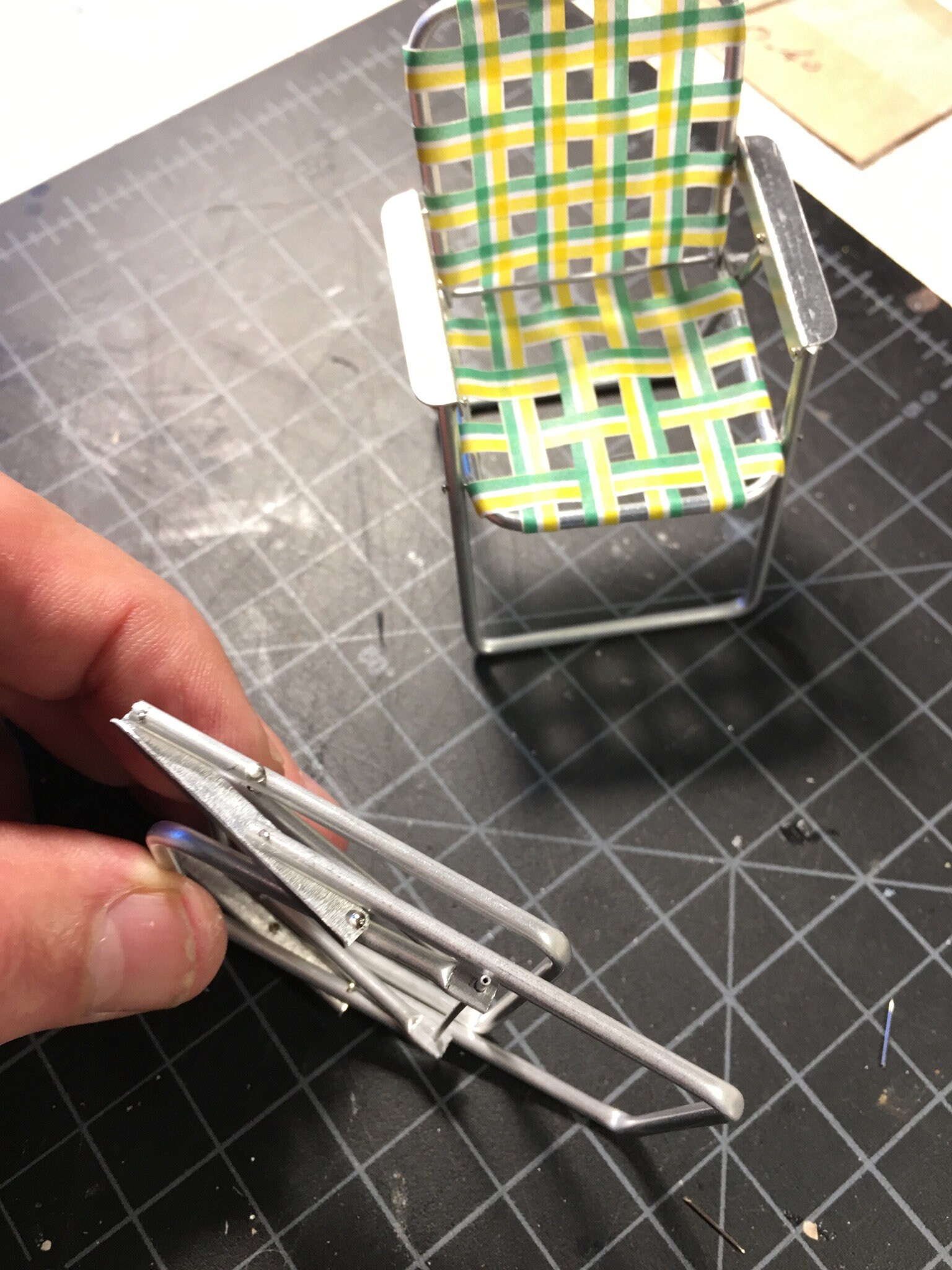 Miniature Aluminum Folding Chair Miniature One Inch Scale - Etsy