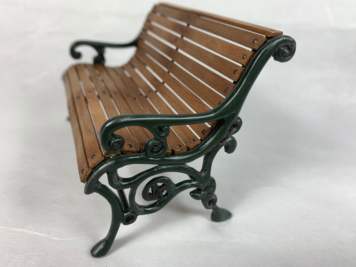 Miniature Park Bench in 1/12th Scale All Hand Made - Etsy