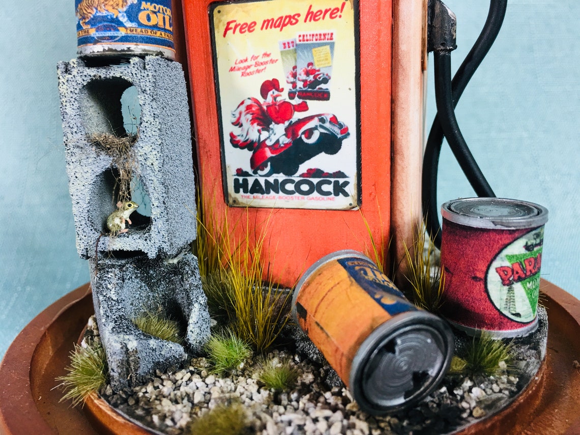 Abandoned Gas Pump Diorama 1/12th Scale Beth Freeman-kane Collaboration ...