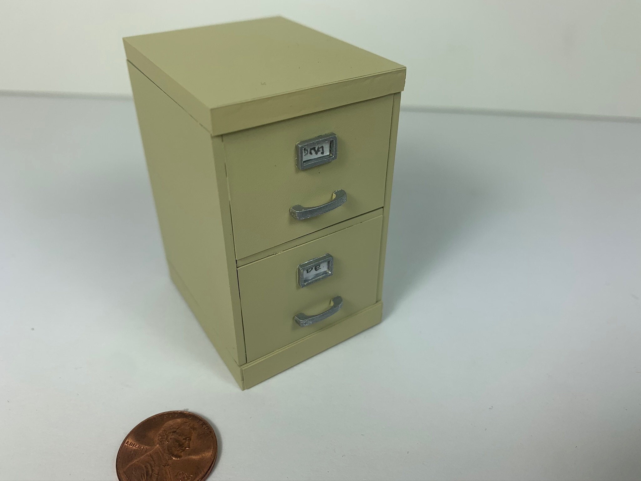 Miniature Small Two Drawer File Cabinet With Opening Drawer - Etsy