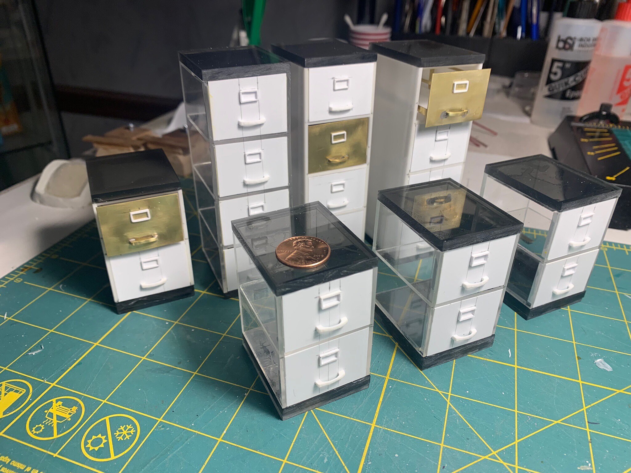 Miniature Small Two Drawer File Cabinet With Opening Drawer - Etsy