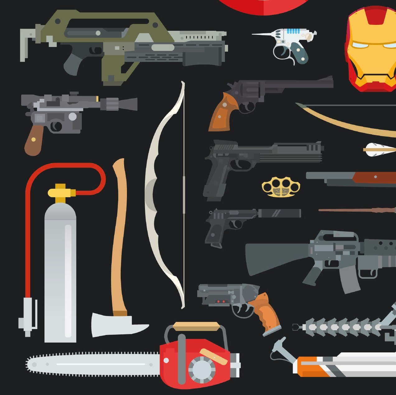 Iconic Movie Weapons Poster - Etsy