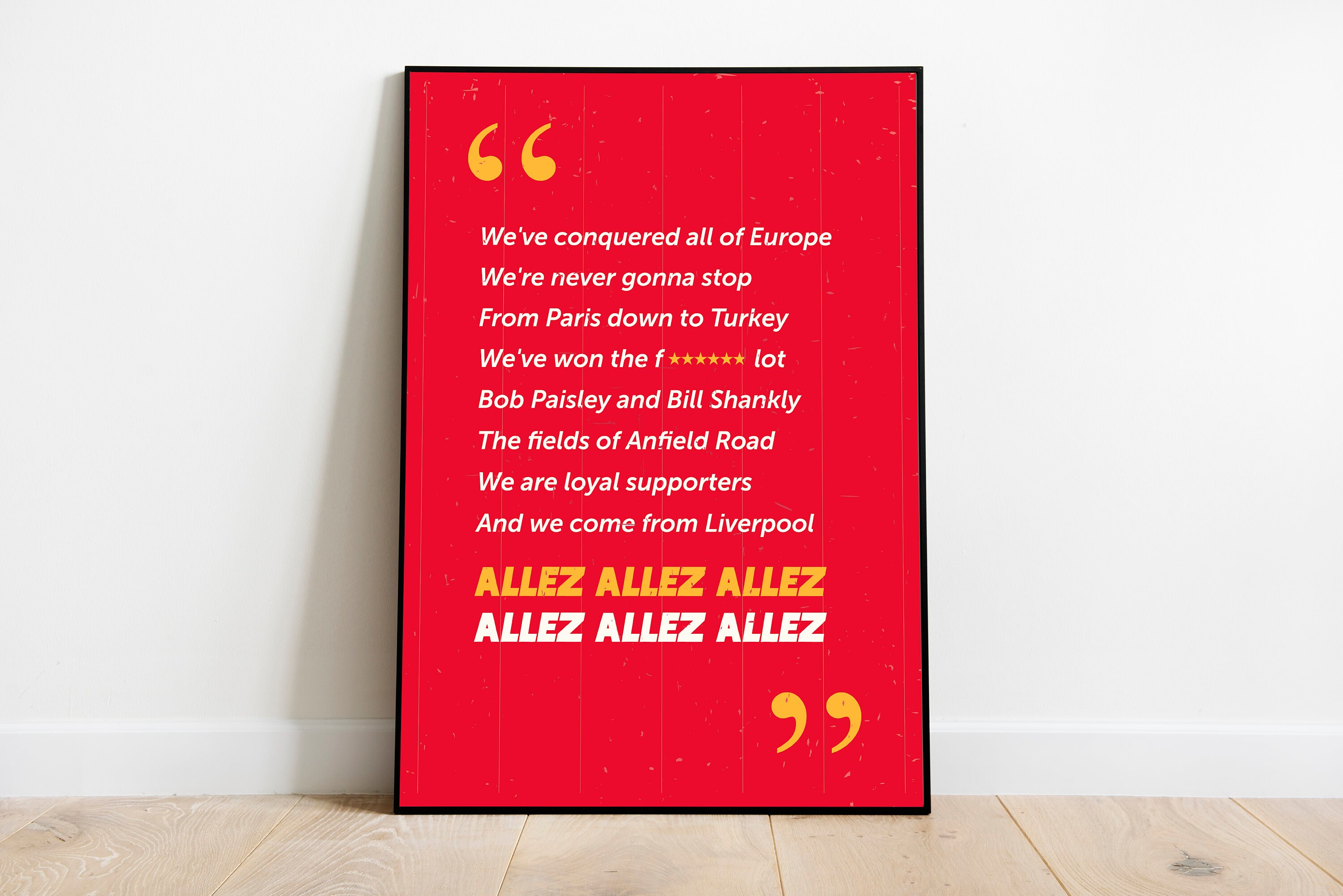 Liverpool F.C. Allez Allez Allez Poster - Etsy