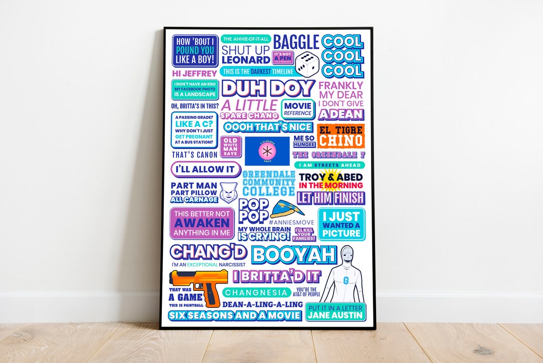 Community TV Show Quotes Poster - Etsy