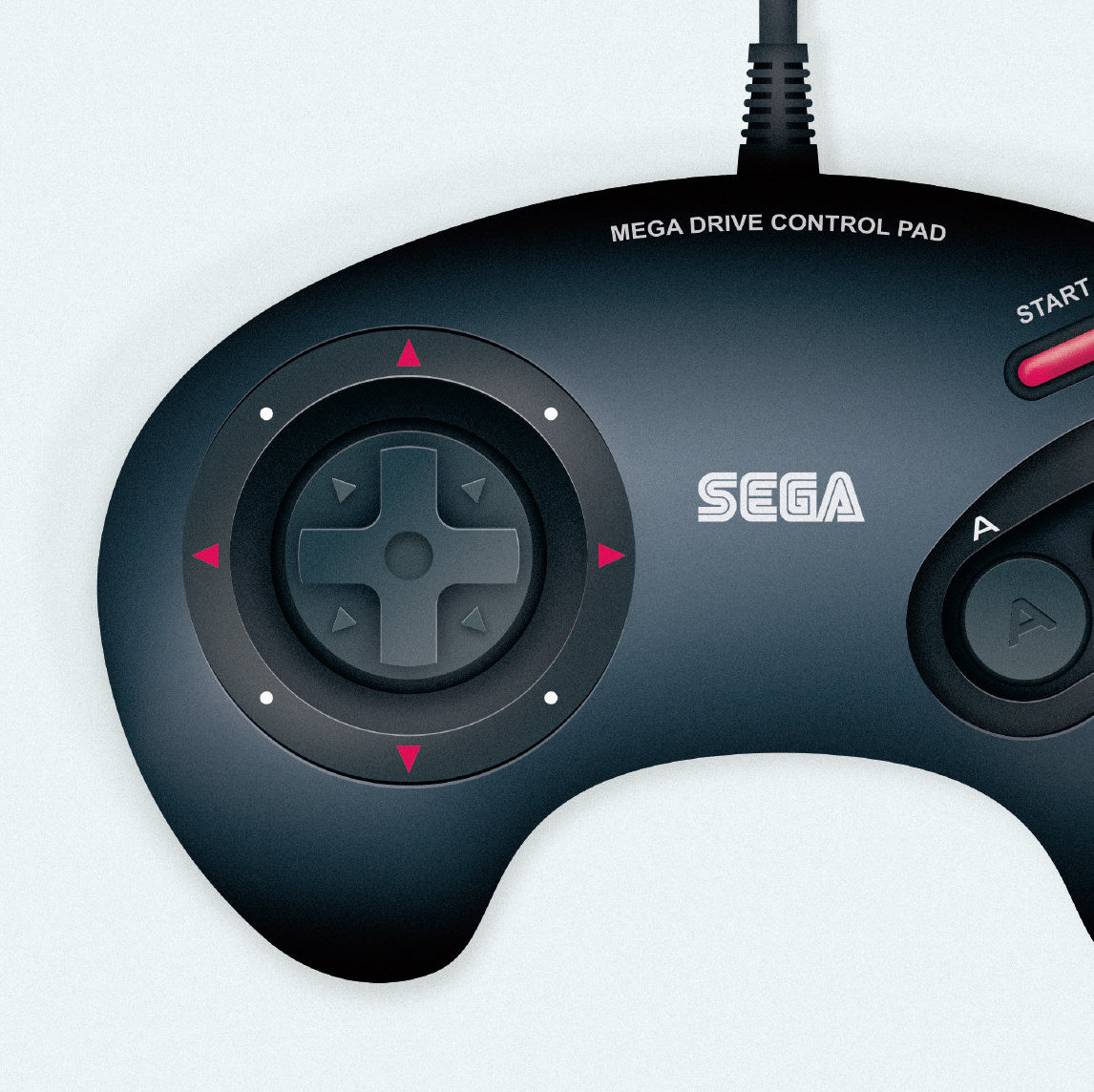 Illustrated SEGA Mega Drive Controller Poster - Etsy UK