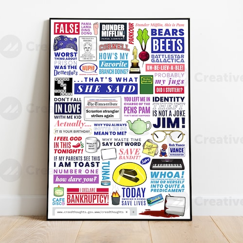 The Office Poster the Office TV Show Collage Digital - Etsy