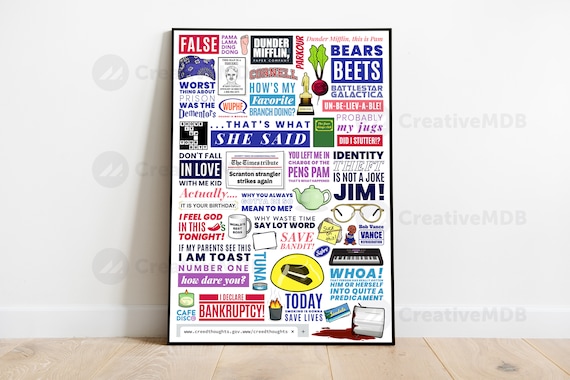 The U.S. Office TV Show Quotes Poster | Etsy