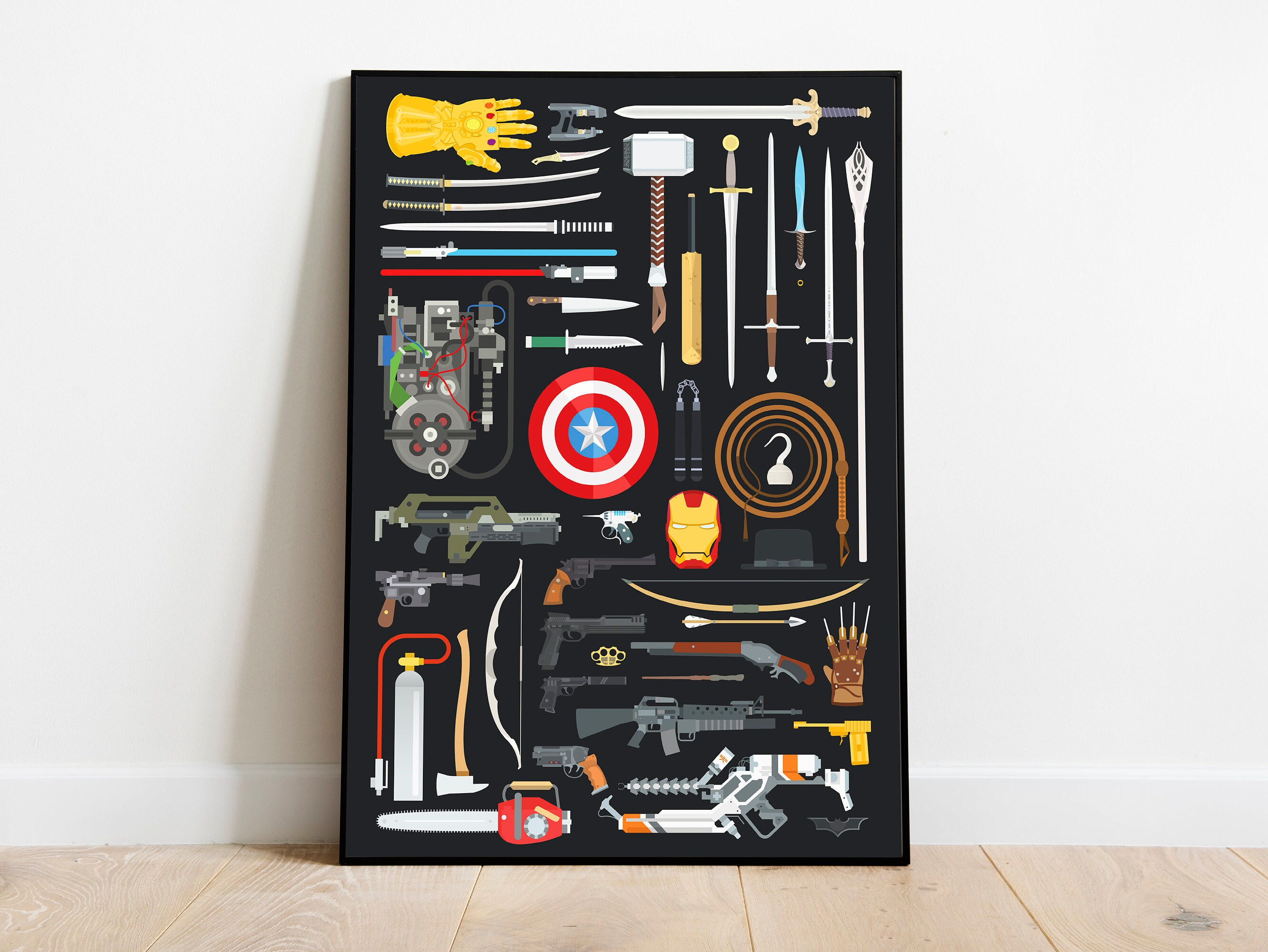 Iconic Movie Weapons Poster - Etsy