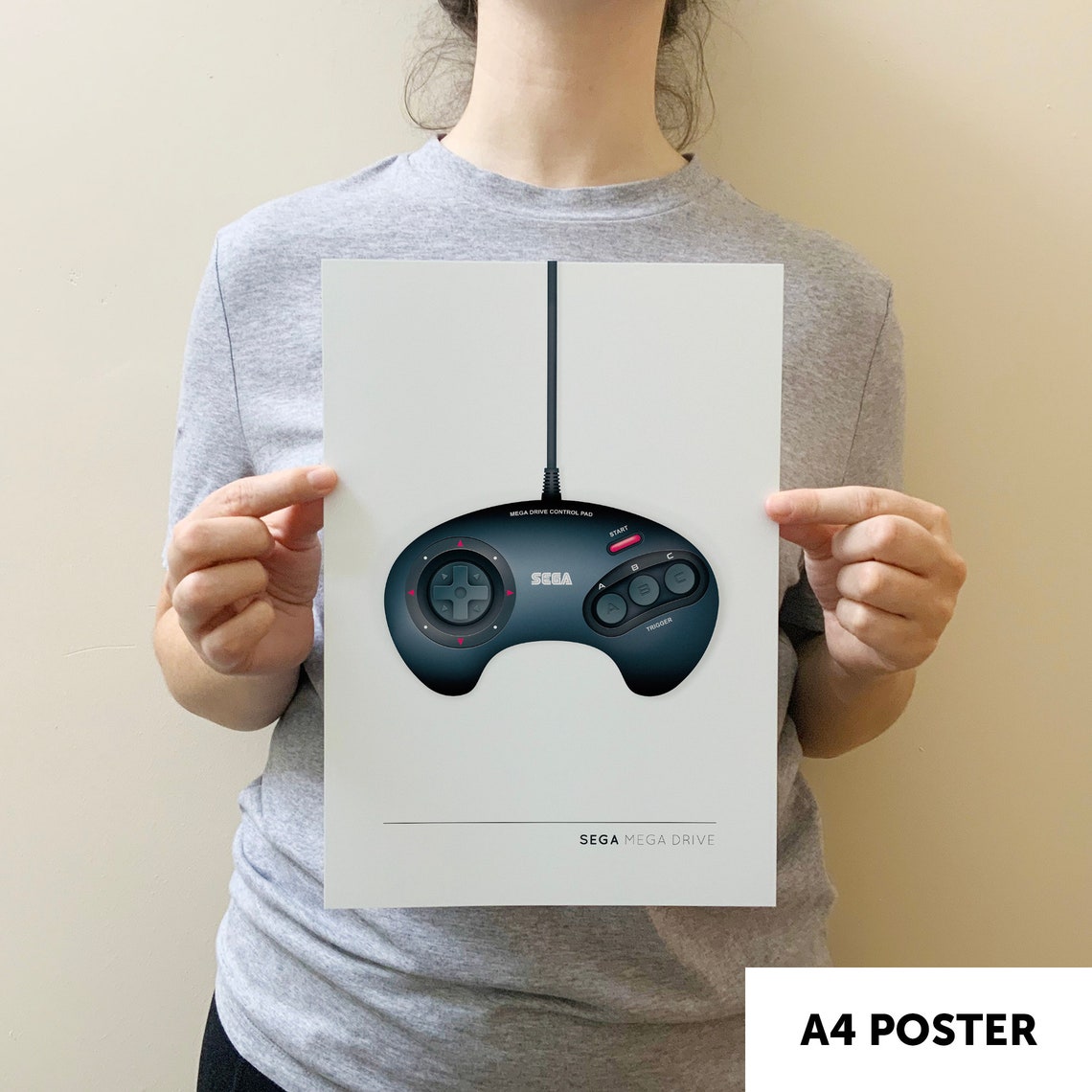 Illustrated SEGA Mega Drive Controller Poster - Etsy UK