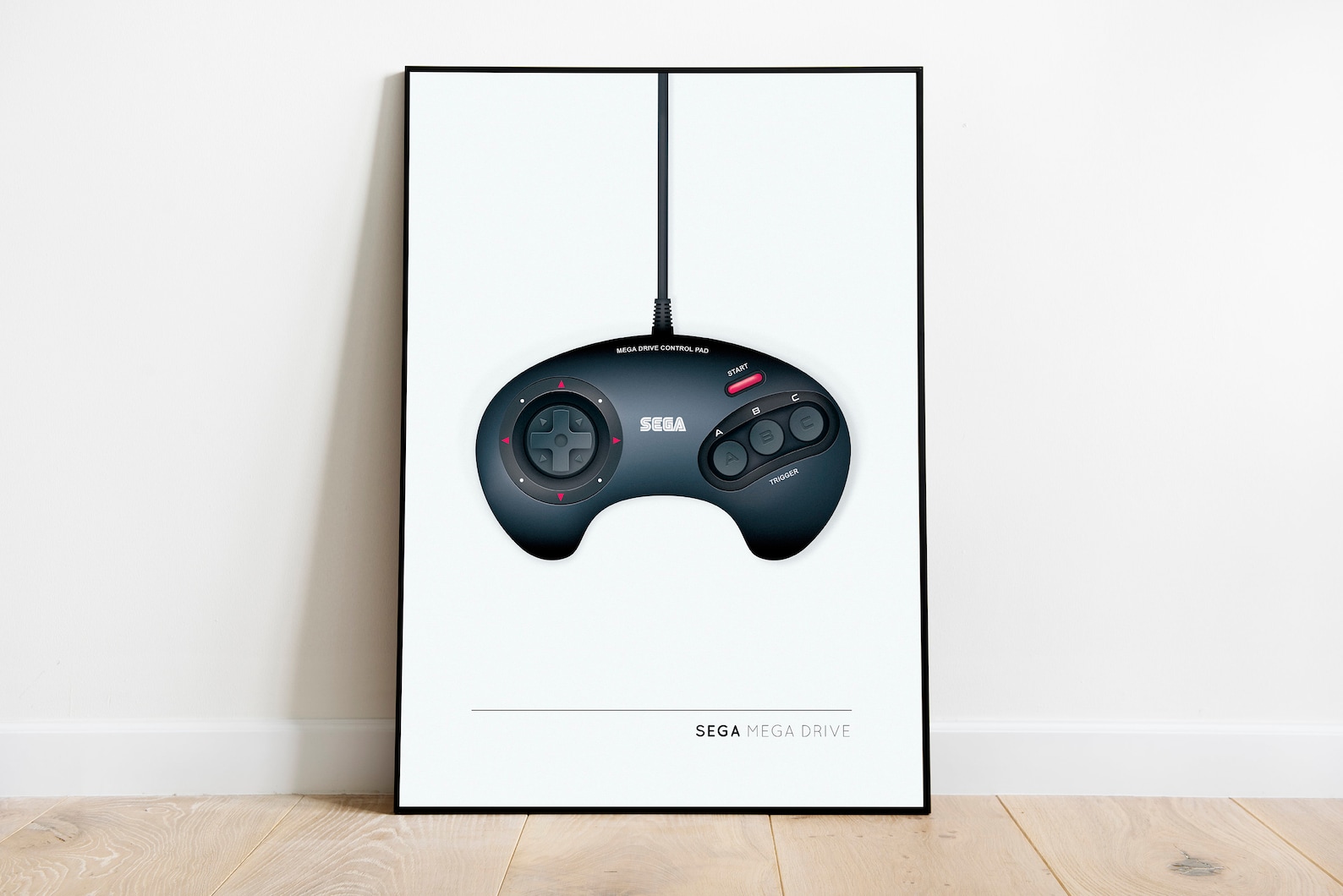 Illustrated SEGA Mega Drive Controller Poster - Etsy UK