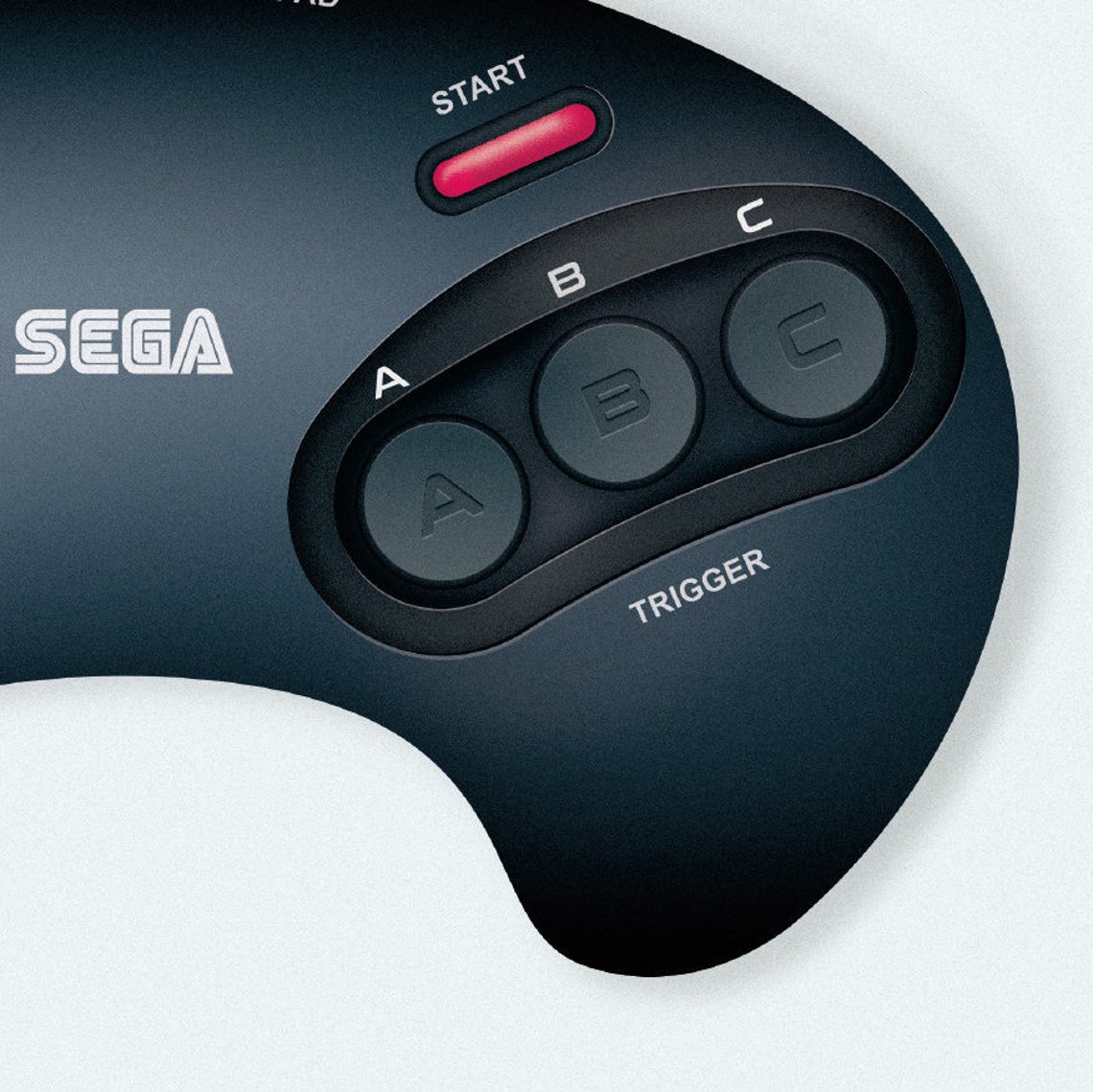 Illustrated SEGA Mega Drive Controller Poster - Etsy UK