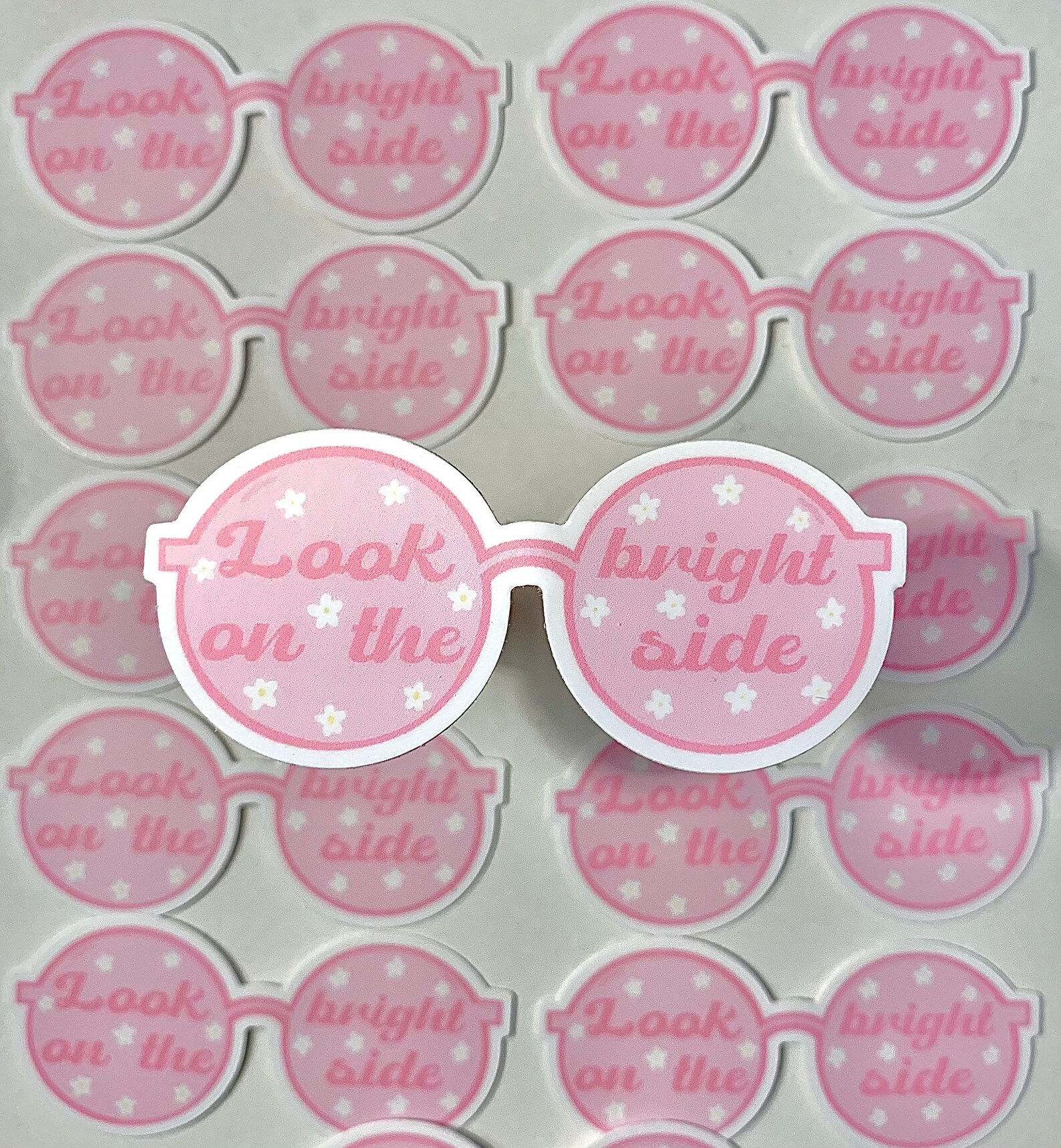 Look on the Bright Side Sticker, Sunglasses Stickers, Inspirational ...