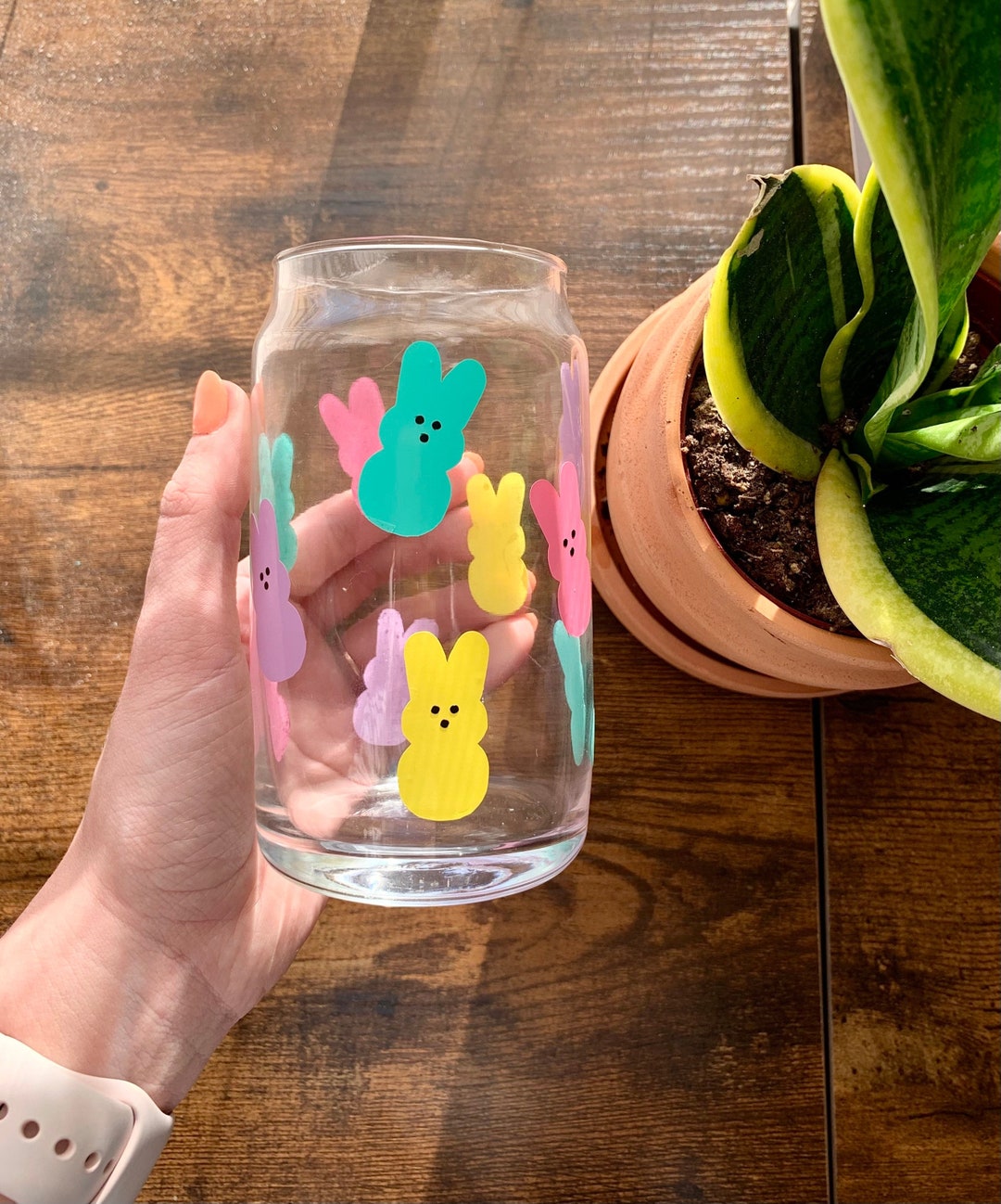 Peeps Glass Mug, Easter Coffee Mug, Peeps Coffee Cup, Glass Beer Can ...