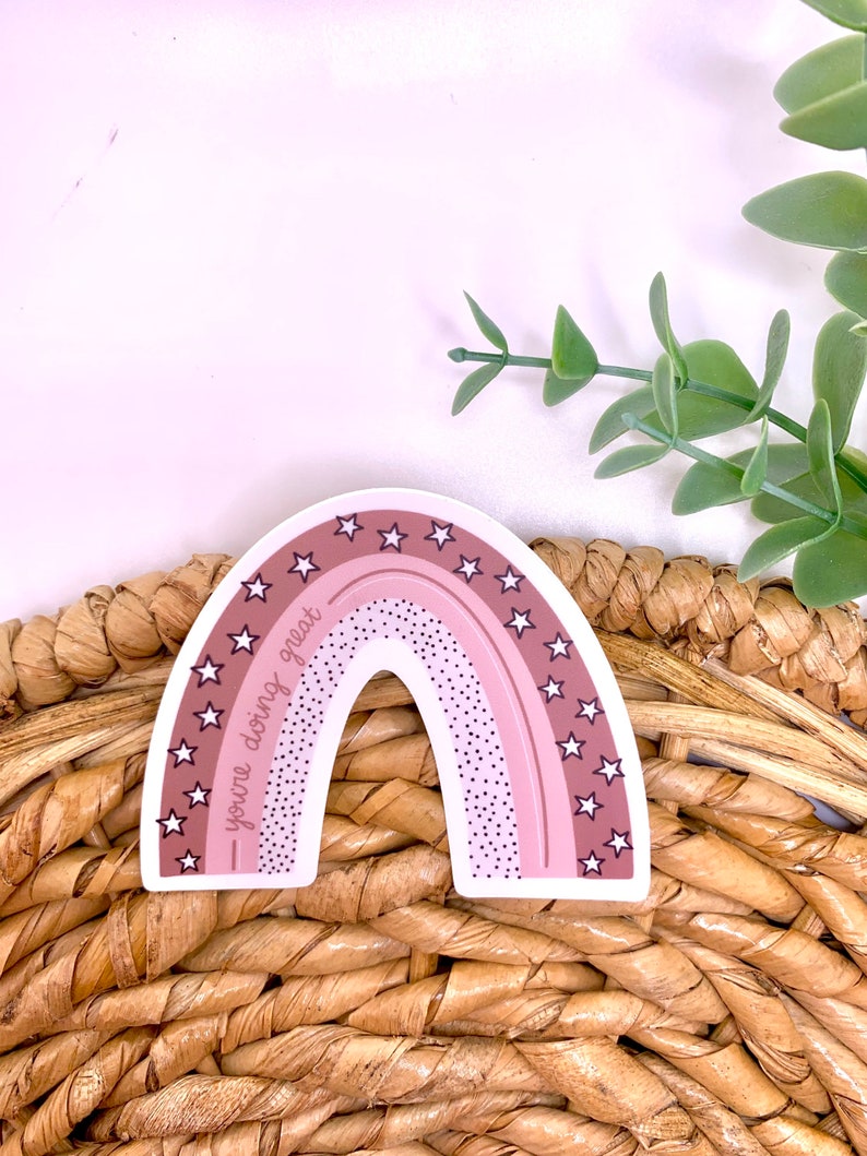 Youre Doing Great Sticker Inspirational Stickers Water - Etsy