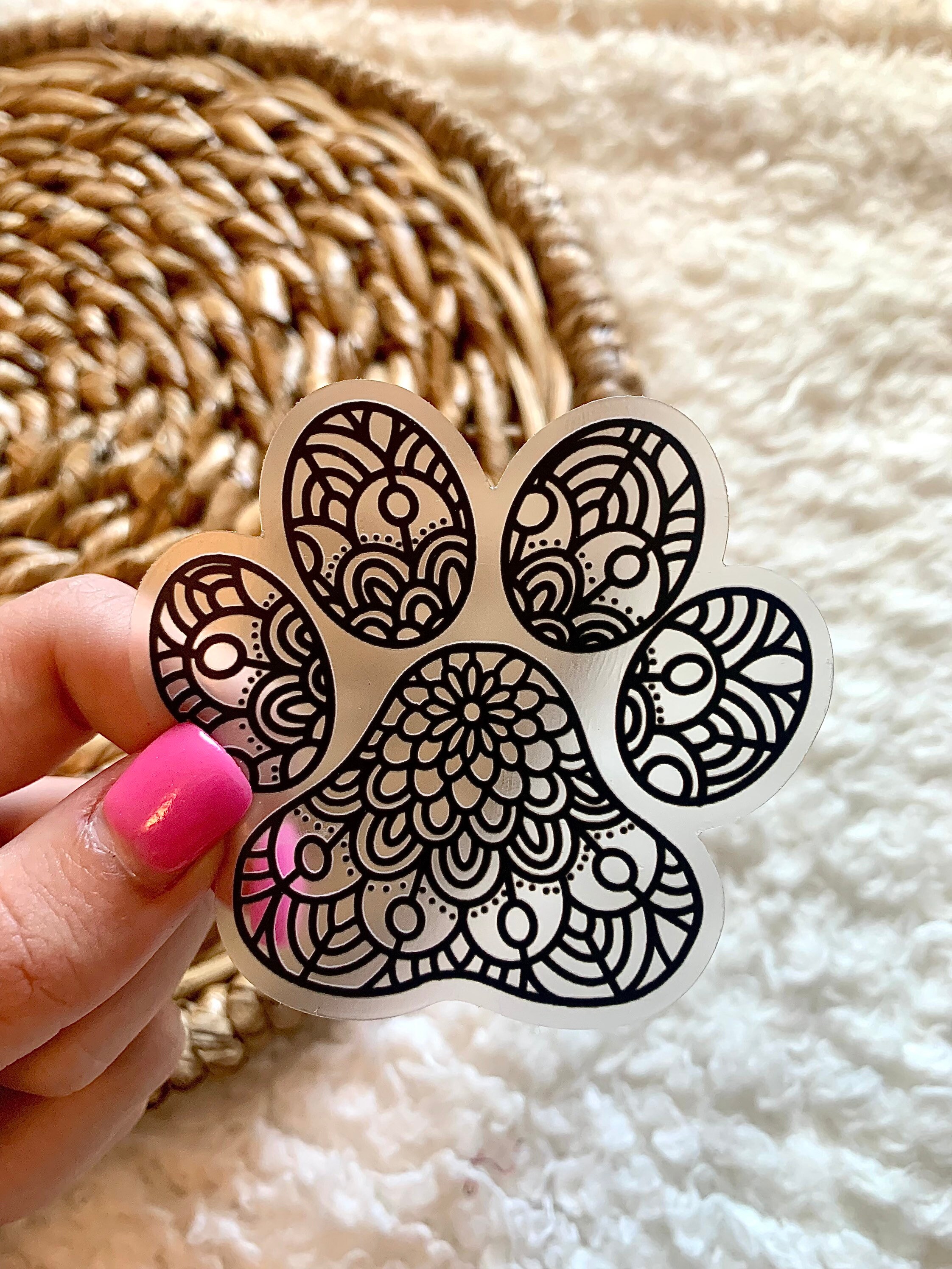 Clear paw print sticker waterproof stickers dog stickers | Etsy