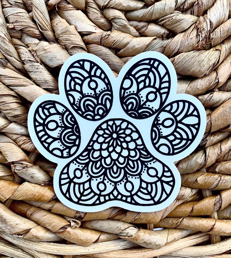 Clear Paw Print Sticker Waterproof Stickers Dog Stickers | Etsy