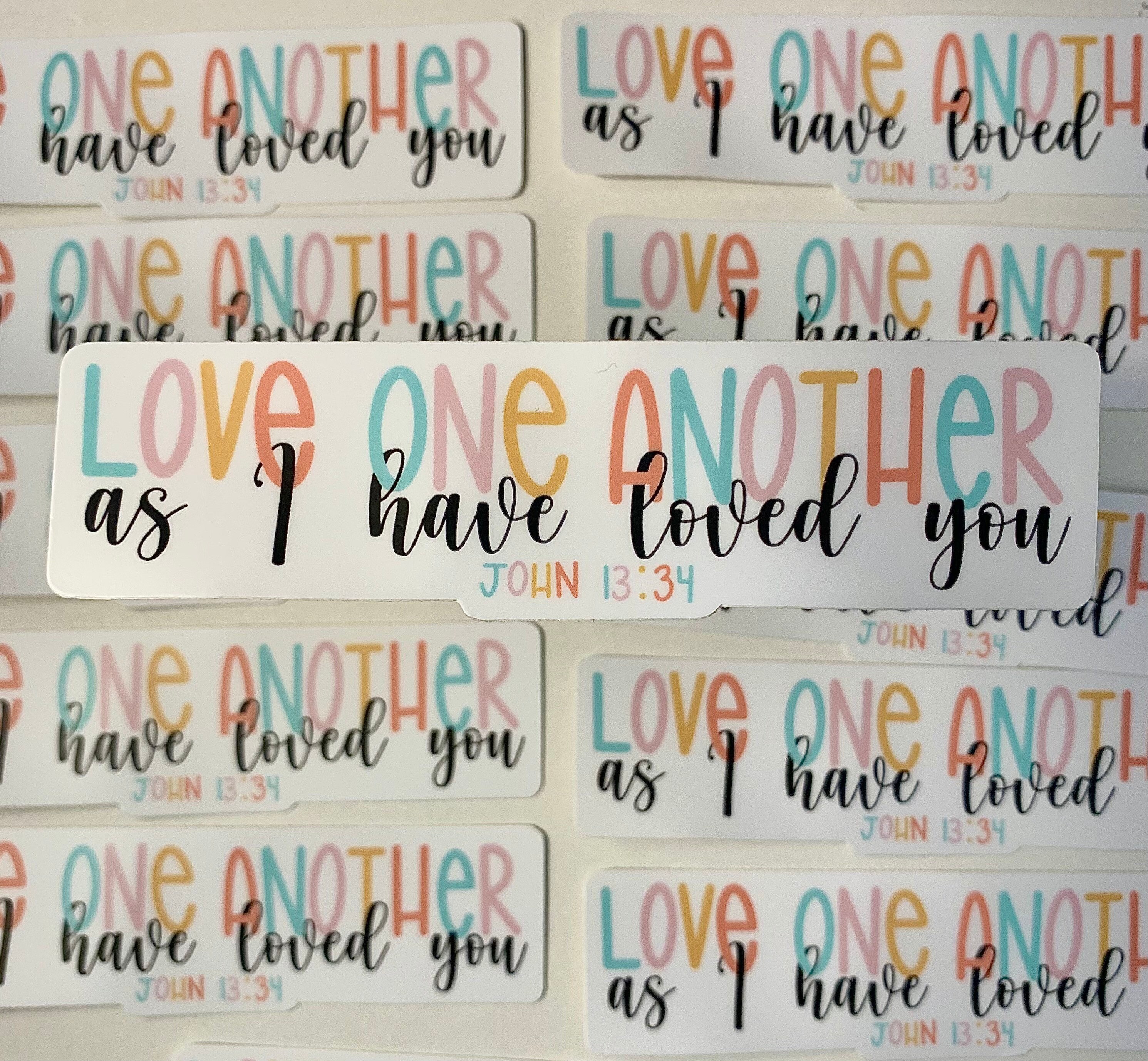 Love one another sticker Christian stickers faith decals | Etsy