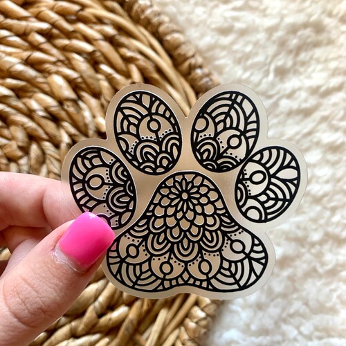 Clear Paw Print Sticker Waterproof Stickers Dog Stickers - Etsy