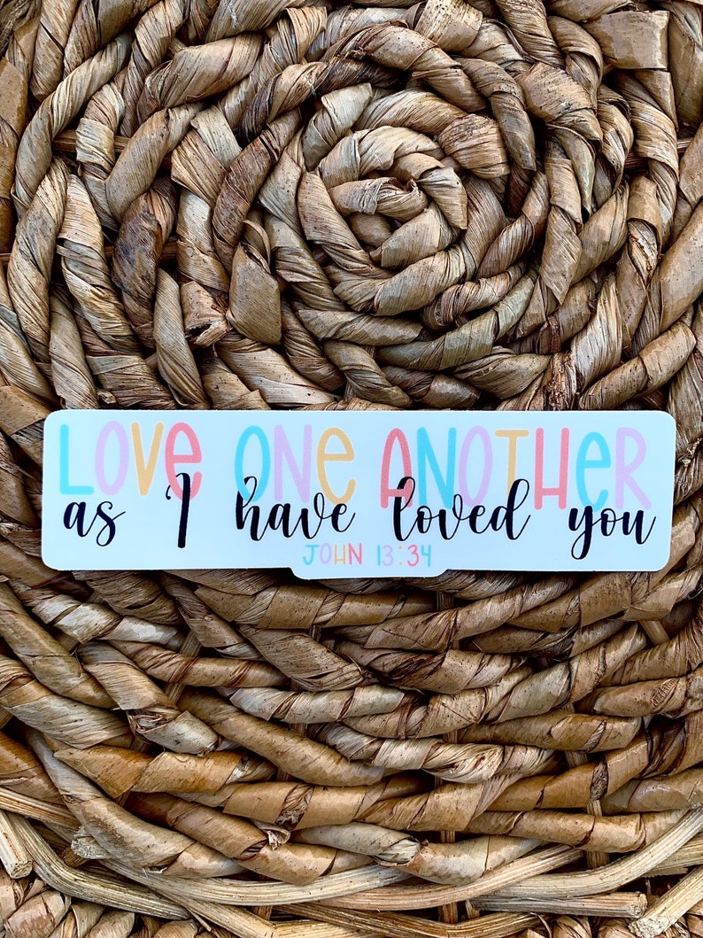 Love One Another Sticker Christian Stickers Faith Decals - Etsy