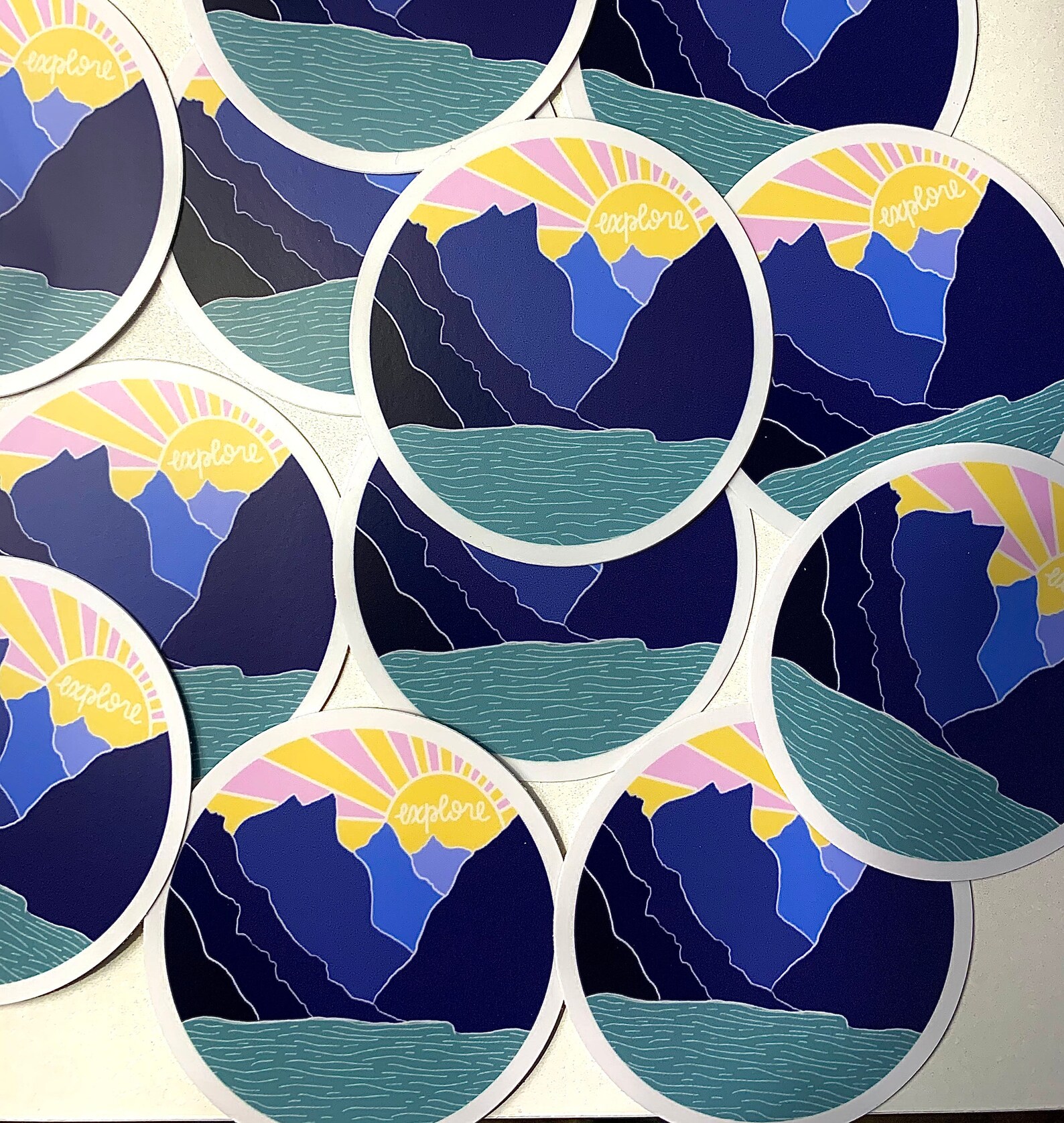 Explore Sticker Waterproof Sticker Mountain Sticker Nature - Etsy