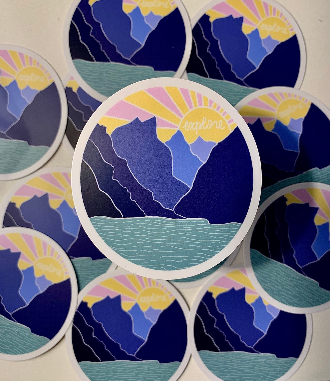 Explore Sticker Waterproof Sticker Mountain Sticker Nature | Etsy