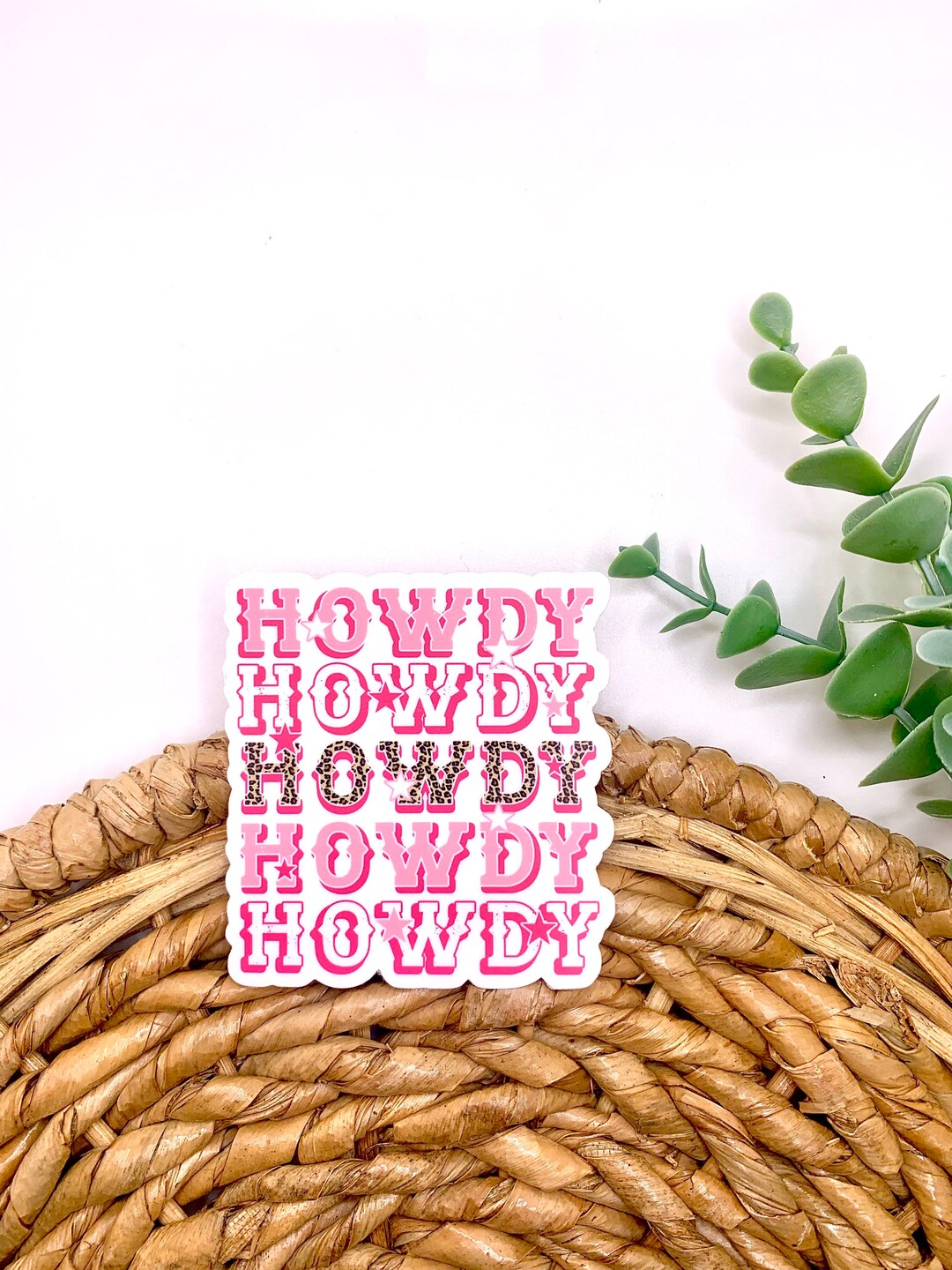 Pink Howdy Sticker, Western Sticker, Boho Stickers, Country Stickers ...