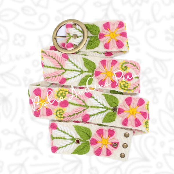 Embroidered Belt - Etsy