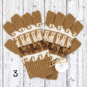Alpaca Mittens, Peruvian Mittens, Fingerless Mitts, Alpaca Fingerless ...