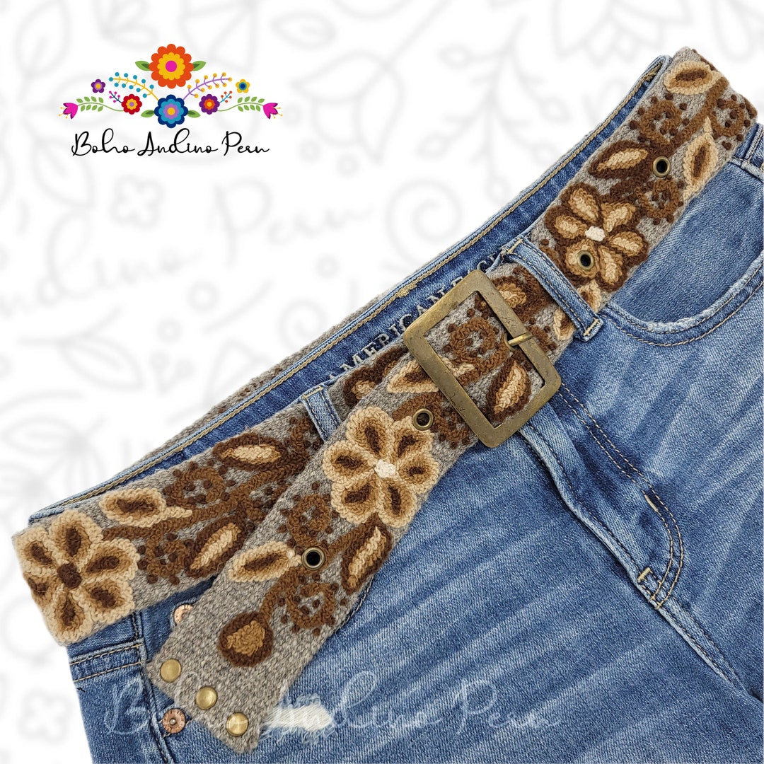 Wool Embroidery Belt, Peruvian Belt, Bohemian Belt, Ethnic Belt ...