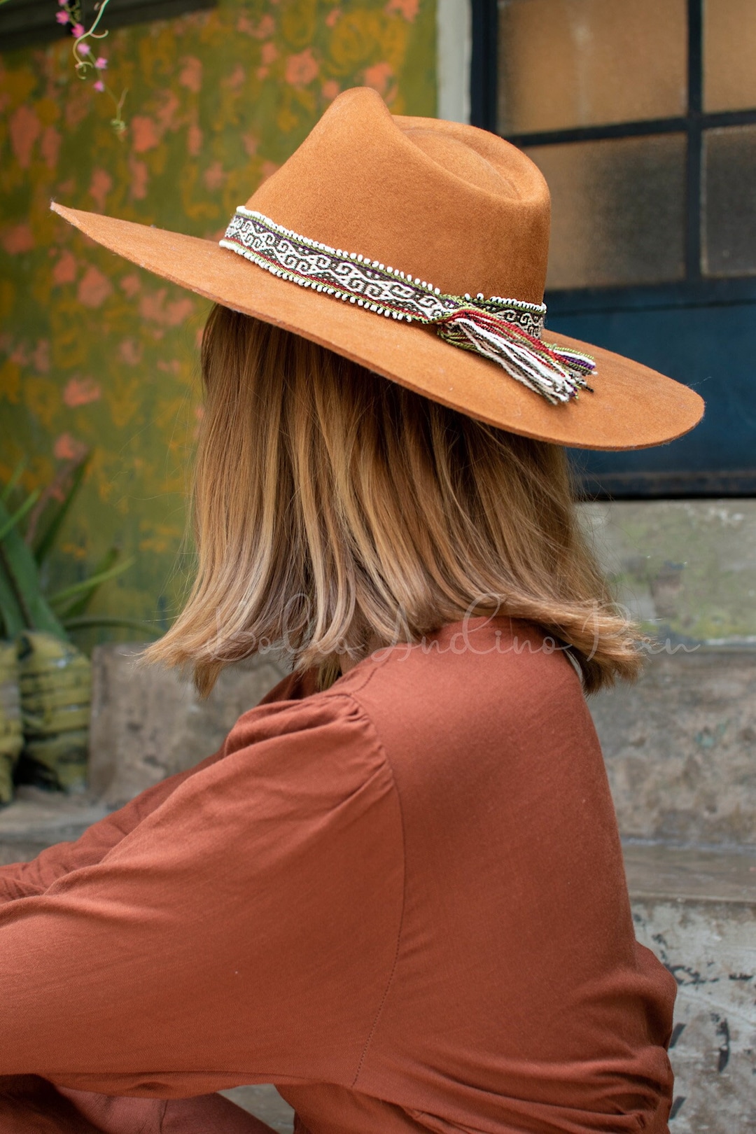 Wool Hat Band Beaded, Wrap Hat Belt, Andean Hat Band, Western Hat Band ...