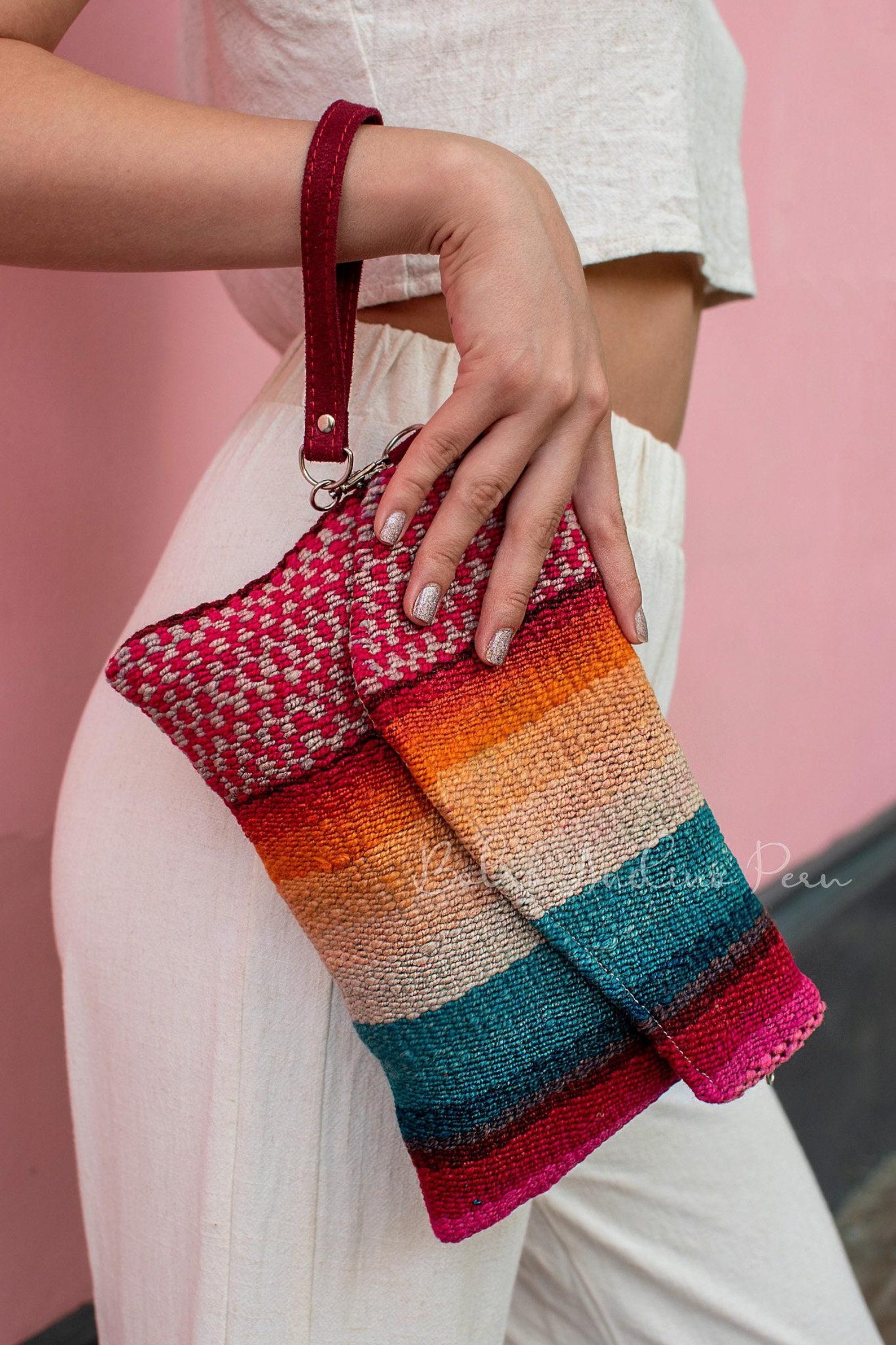 Wool Crossbody Bag Handcrafted Traditional Peruvian Purse Bohemian ...